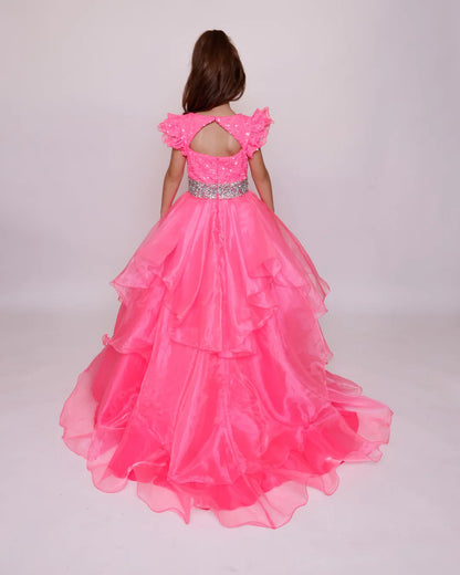 Ava Presley 39892 Size 6, 8 Royal Girls Layer Sequin Cap Sleeve Pagean ...